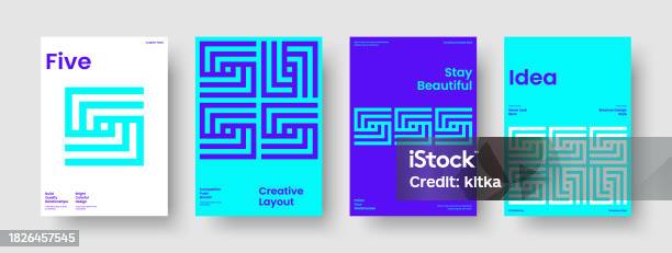 Template Presentasi Bisnis Kreatif Tata Letak Poster Abstrak Desain