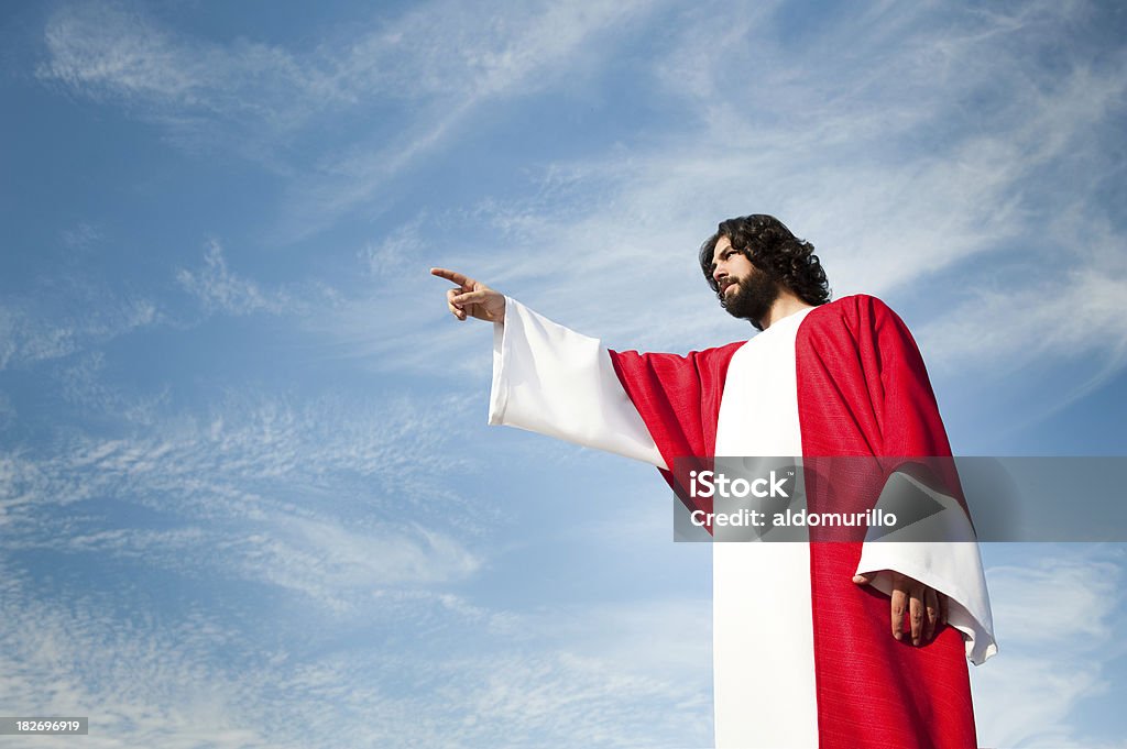 Jesus Christ Pointing Away Stock Photo - Download Image Now - Adult ... Jesus Christ Pointing Away Stock Photo - Download Image Now - Adult ...