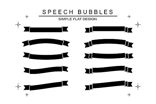 Ribbon Frame Vector Illustration Set Stock Illustration Download