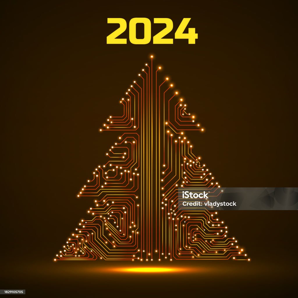 Abstract Technology Glowing Christmas Tree 2024 Neon Circuit Board ... Abstract Technology Glowing Christmas Tree 2024 Neon Circuit Board ...