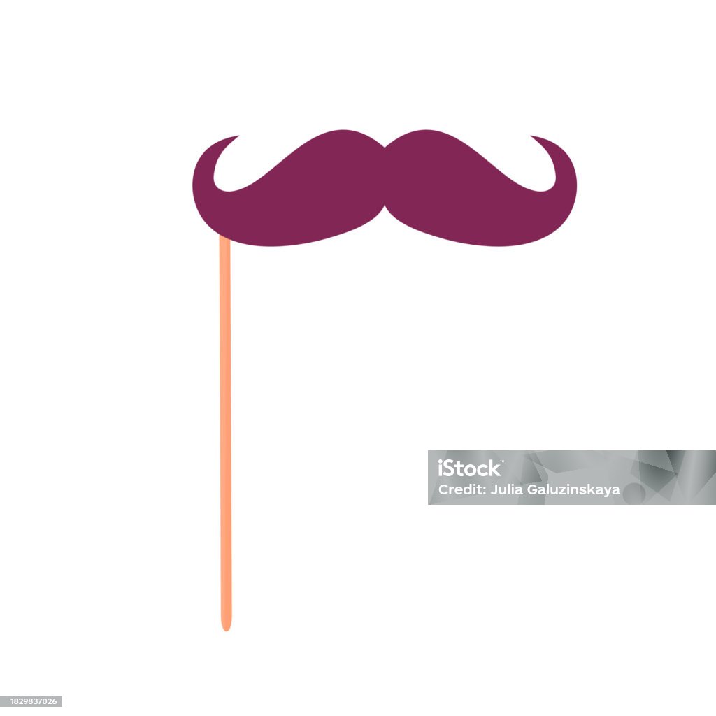 Carnival Party Mask Moustache On Stick Stock Illustration Download