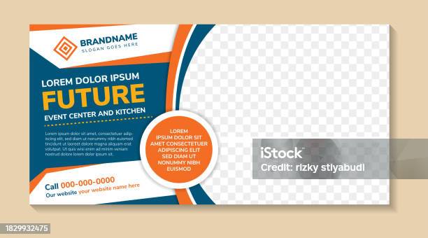 Template Desain Banner Modern Abstrak Dalam Tata Letak Horizontal