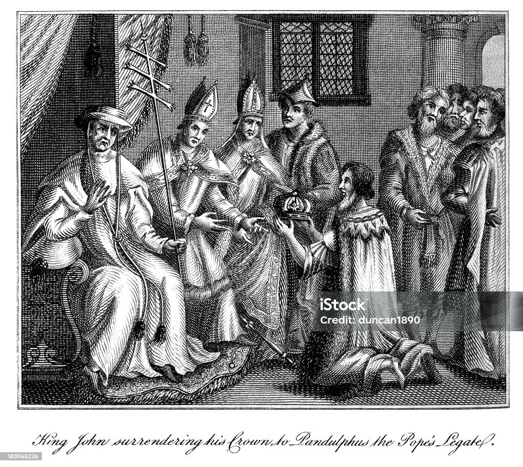 King John 단열성이 그릐 왕관 Pandulphus 수 존에 대한 스톡 벡터 아트 및 기타 이미지 존 왕관 개념
