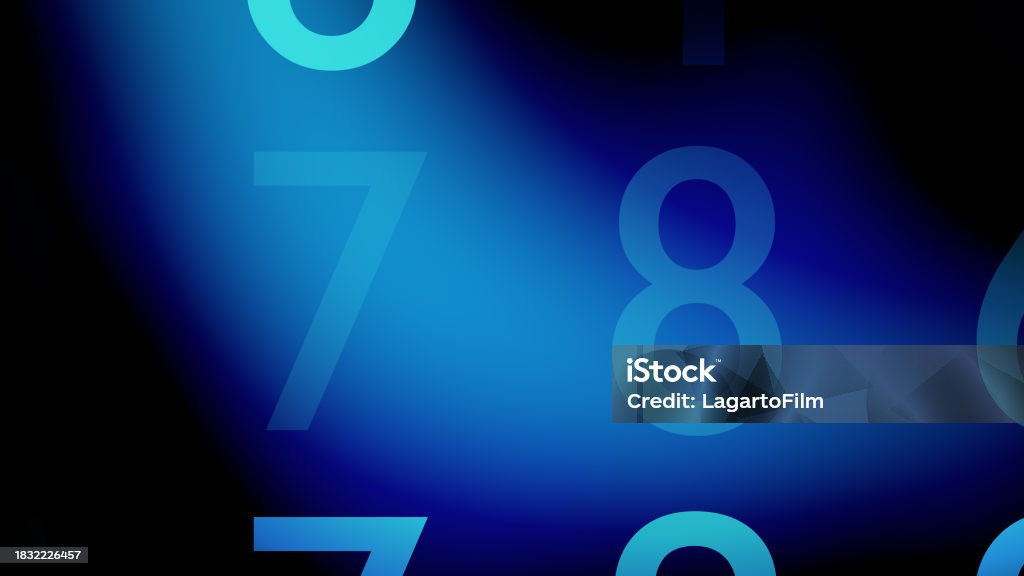 Algorithm Numbers Science Data And Counting Digits For Numerical Code And Digital Technology In
