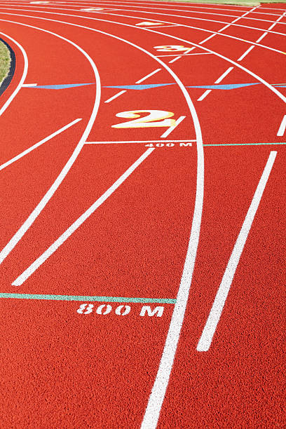 Free Stock Photo of Number 6 on red running track texture | Download ...