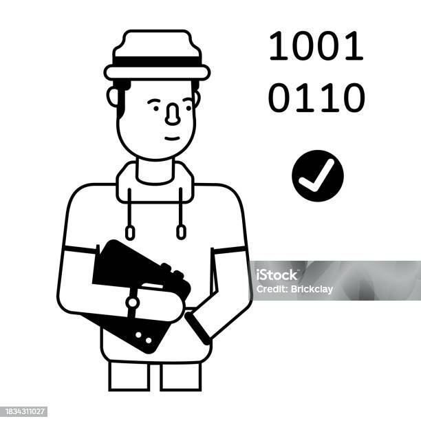 Binary Programmer Stock Illustration Download Image Now Binary Code Coding Icon Symbol