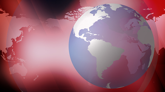International News Background With Globe And World Map Showing ... International News Background With Globe And World Map Showing ...