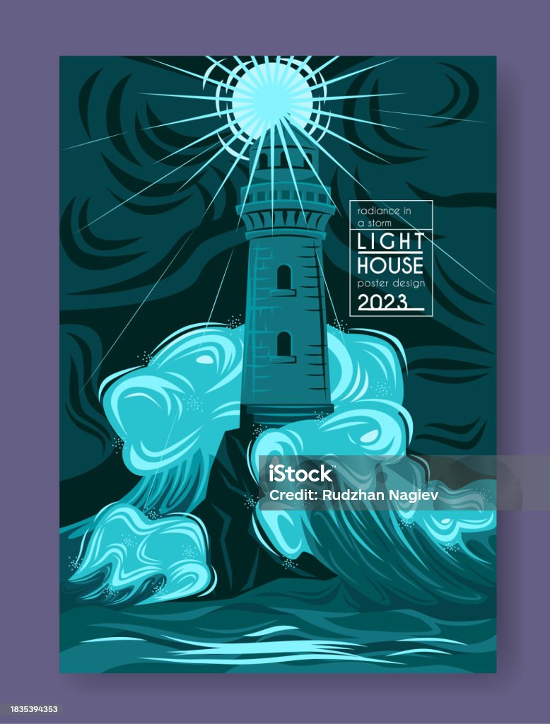 Ocean Landscape Vector Poster Stock Illustration Download Image Now