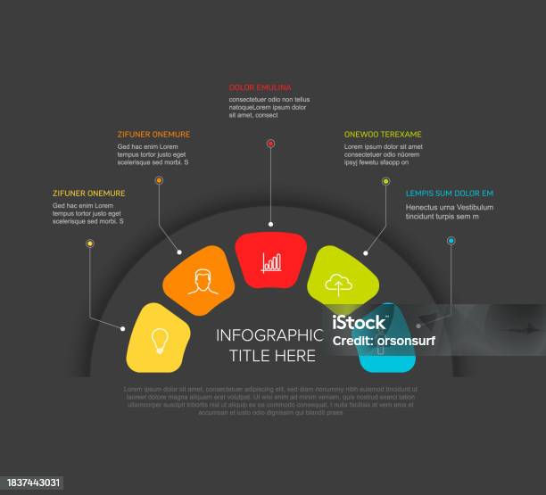 Vektor Gelap Serbaguna Infografis Lima Elemen Bulat Template Ilustrasi ... Vektor Gelap Serbaguna Infografis Lima Elemen Bulat Template Ilustrasi ...