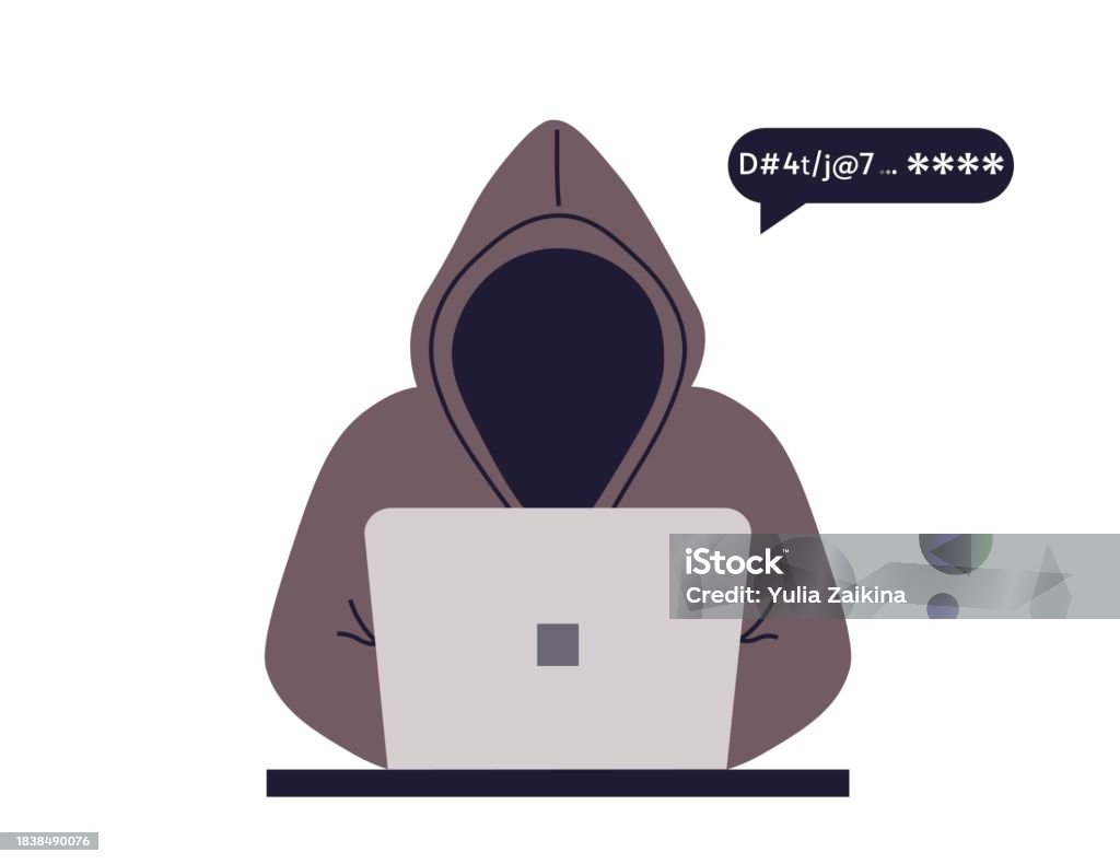 Hacker With Laptop Guesses Password Cybercriminal Stealing User ... Hacker With Laptop Guesses Password Cybercriminal Stealing User ...