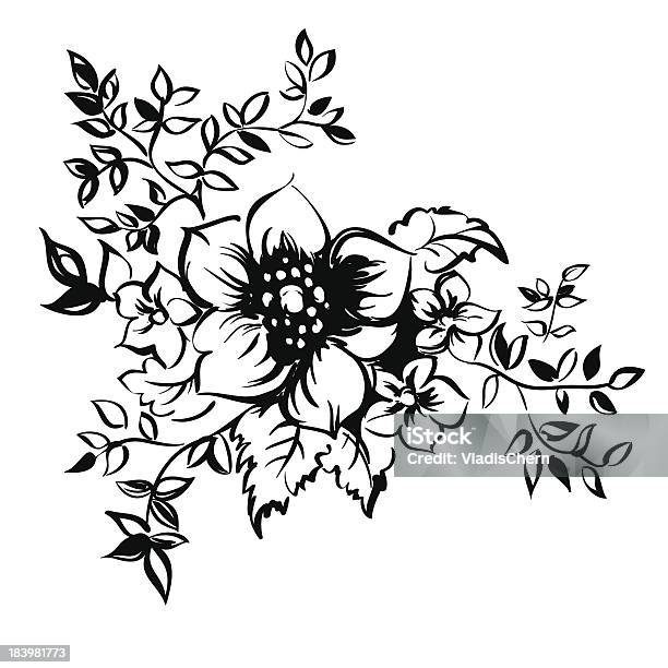 Flower Vector Llustration Realistic Sketch向量圖形及更多夏天圖片 夏天 大自然 季節