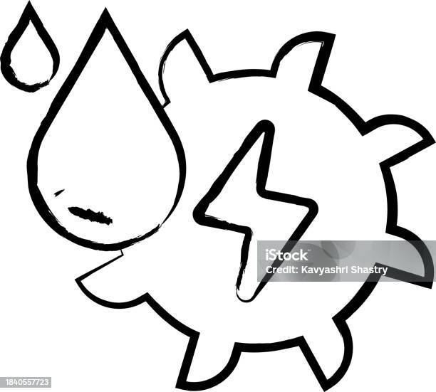 Hydroelectricity Hand Drawn Vector Illustration Stock Illustration ... Hydroelectricity Hand Drawn Vector Illustration Stock Illustration ...