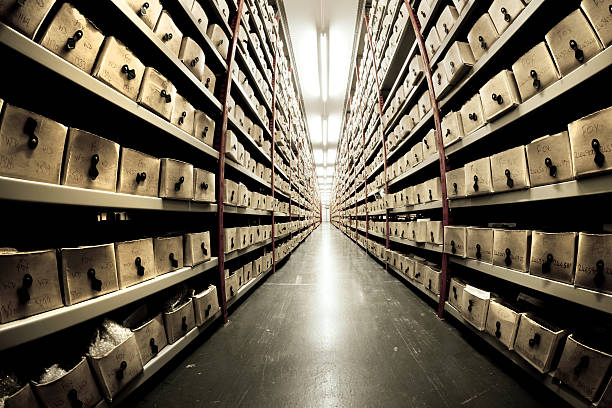 Free Stock Photo of Rows of archive boxes on shelves in a library ...