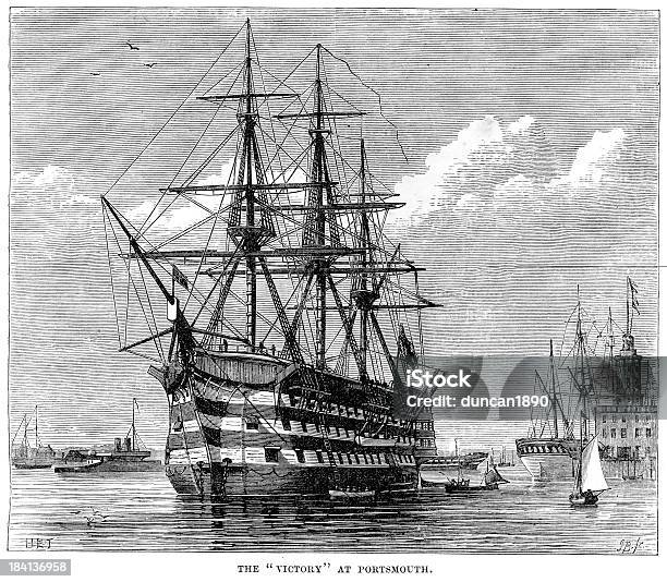Hms 빅토리 At Portsmouth Hms 빅토리 호에 대한 스톡 벡터 아트 및 기타 이미지 Hms 빅토리 호