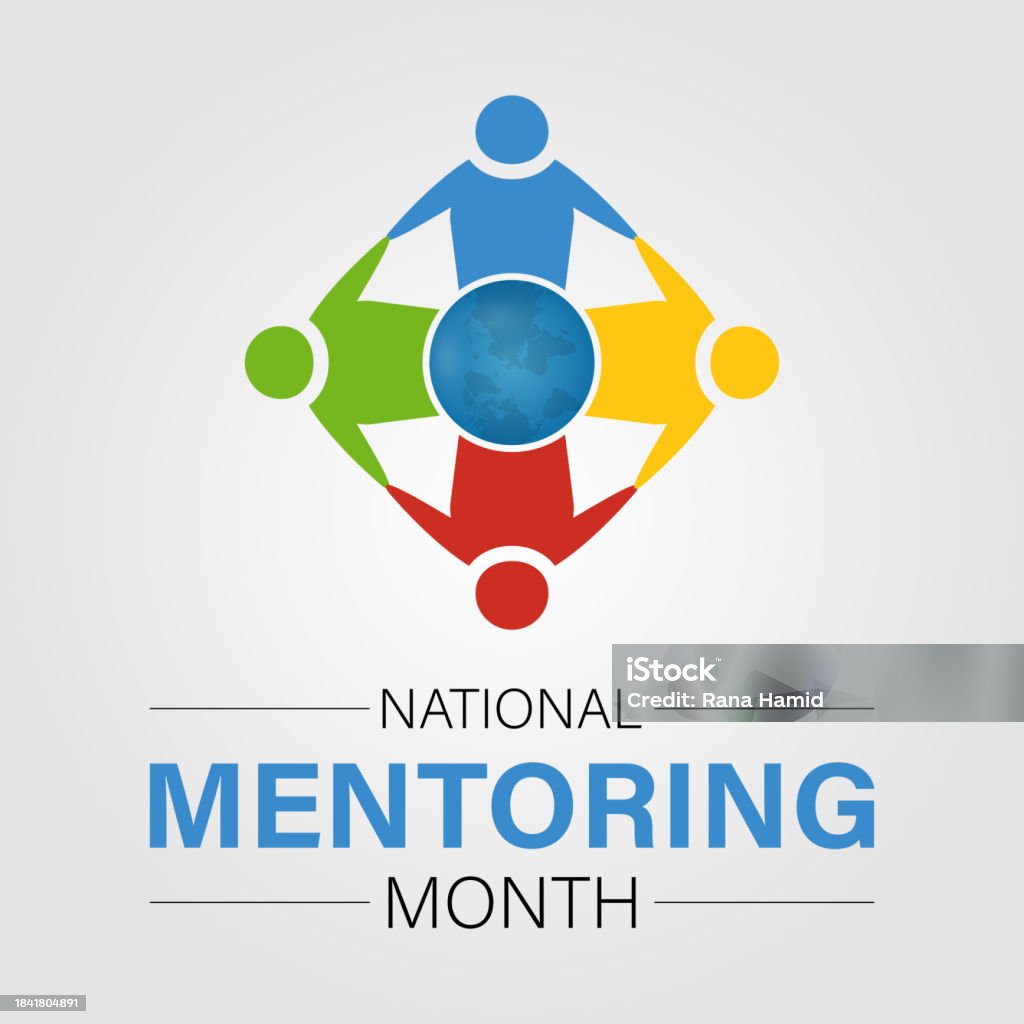 National Mentoring Month Vector Template Empowering Futures And