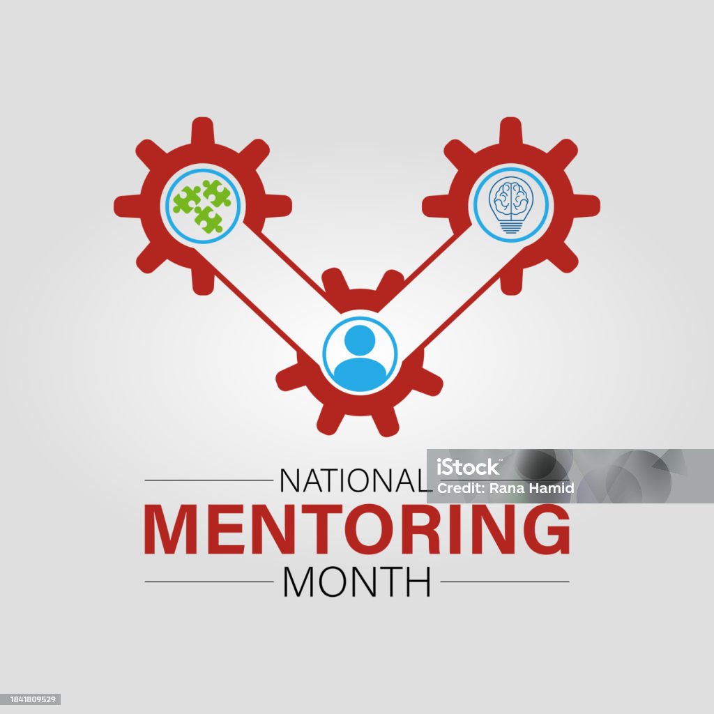 National Mentoring Month Vector Template Empowering Futures And