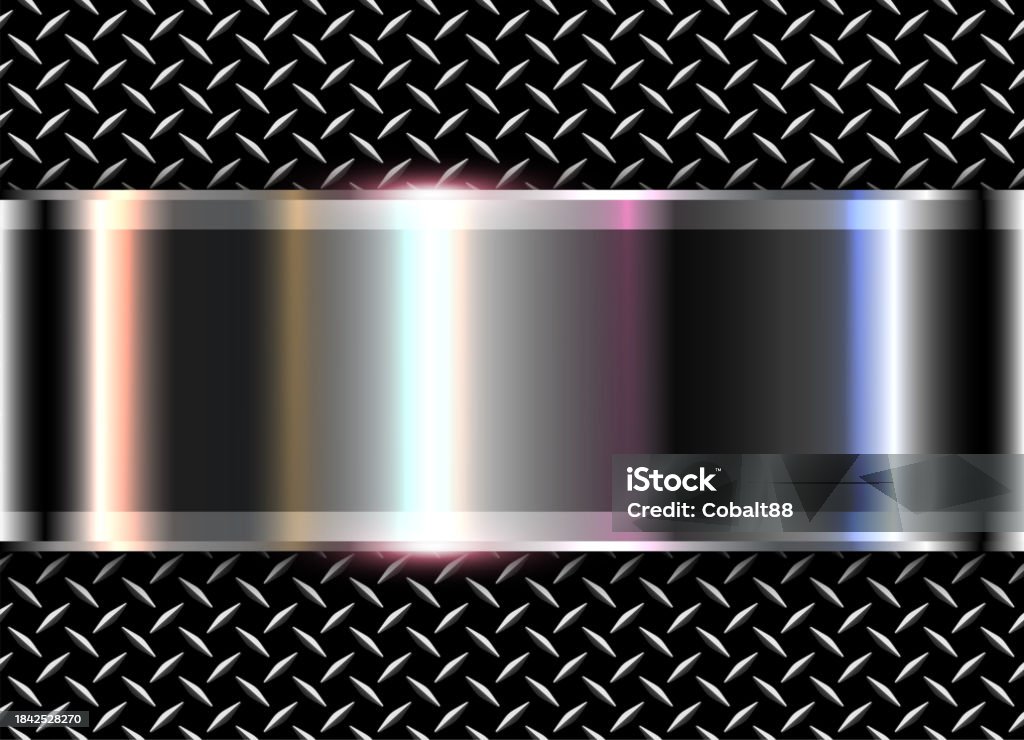 Metallic Silver Background With Opalescent Pearl Colors Chrome Metal Background With Diamond