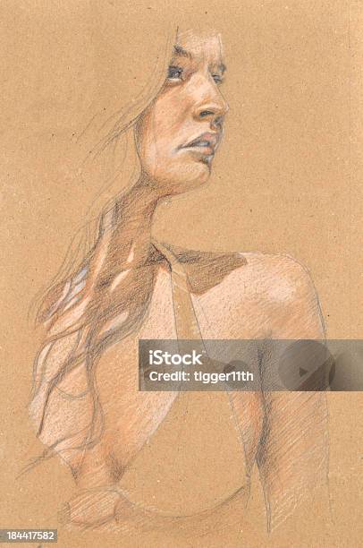 Original Hand Drawn Women Portrait Stock Illustration Download Image