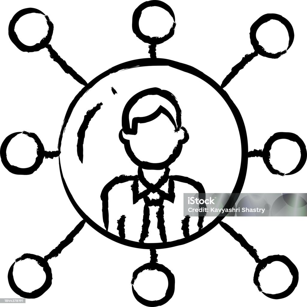 Network Hand Drawn Vector Illustration Stock Illustration Download