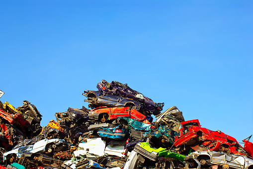 Scrapyard 고물 집적소에 대한 스톡 사진 및 기타 이미지 고물 집적소 차 고철 Istock