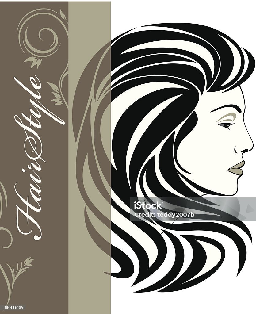 Potret Wanita Elegan Spanduk Gaya Rambut Ilustrasi Stok Unduh Gambar