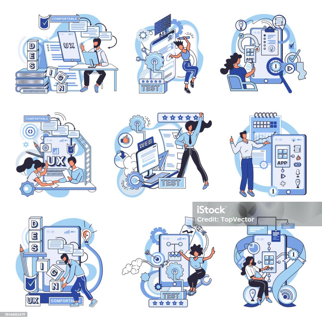 Application Testing Metaphor Vector Application Testing Refining Process For Welloiled Software
