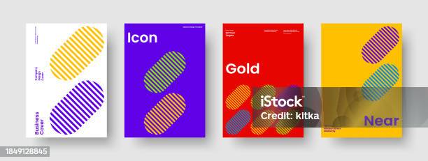 Desain Laporan Modern Tata Letak Poster Kreatif Template Latar Belakang