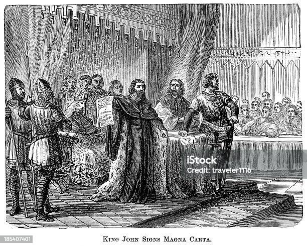 King John 서명한 마그나 카르타 미국 헌법에 대한 스톡 벡터 아트 및 기타 이미지 미국 헌법 잉글랜드 존 Istock