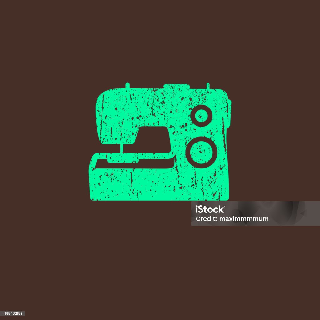 Vintage Illustration With A Sewing Machine Stock Illustration