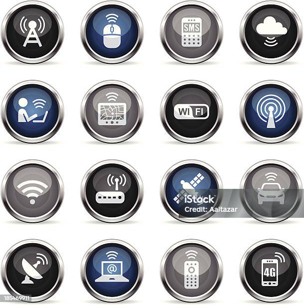 Supergloss Icons Wireless Technology向量圖形及更多便攜式資訊設備圖片 便攜式資訊設備 側影 全球
