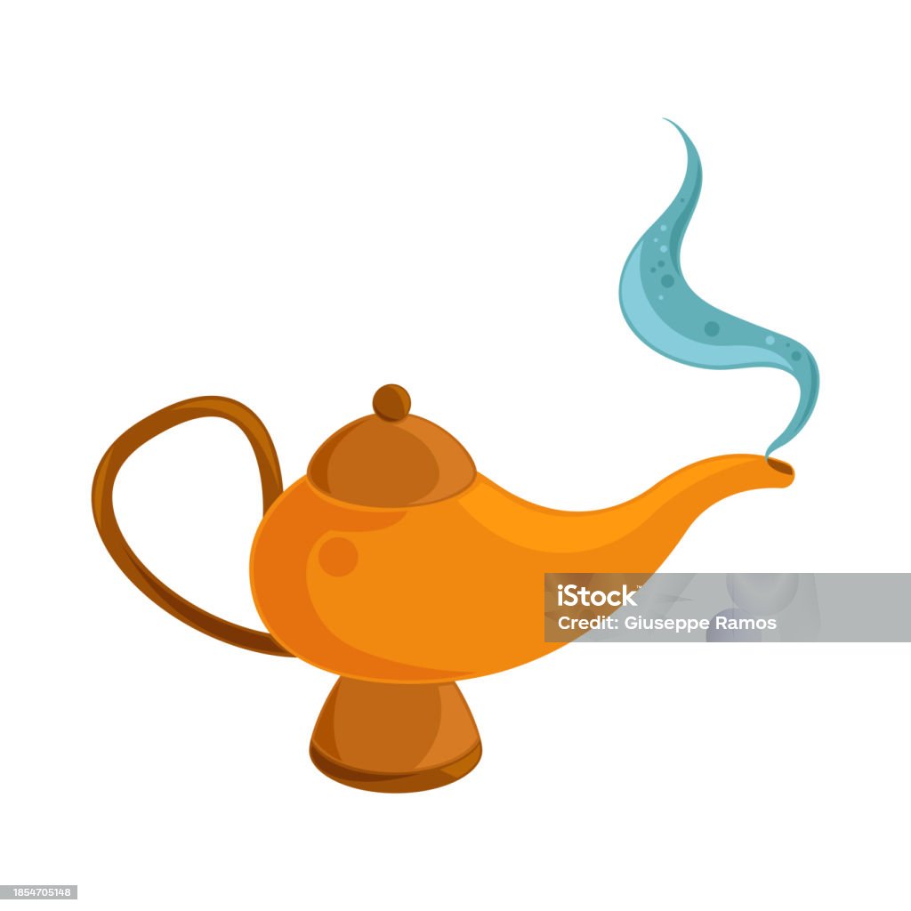 Genie Magic Lamp Stock Illustration Download Image Now Antique