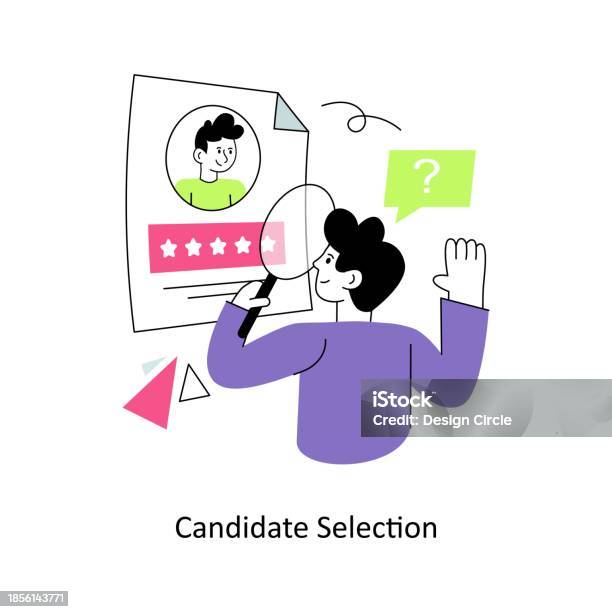 Candidate Selection Flat Style Design Vector Illustration Stock
