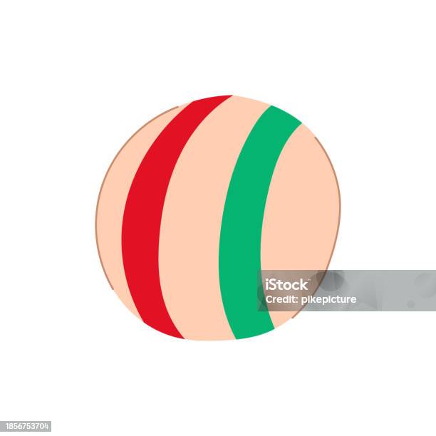 Red Beach Ball Cartoon Vector Illustration Stock Illustration Download Image Now Beach