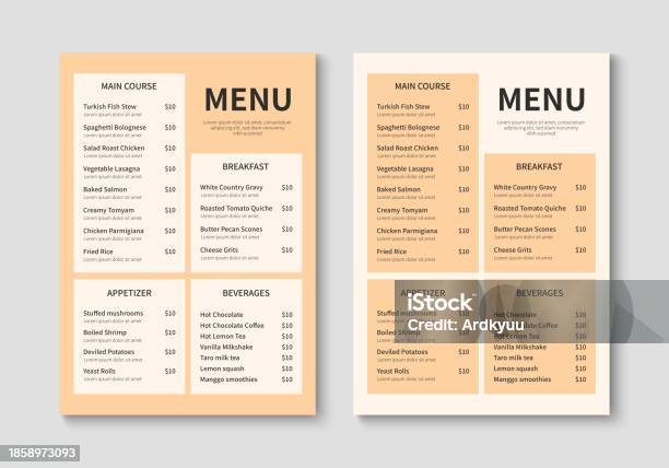 Template Menu Restoran Desain Tata Letak Brosur Untuk Menu Restoran Dan