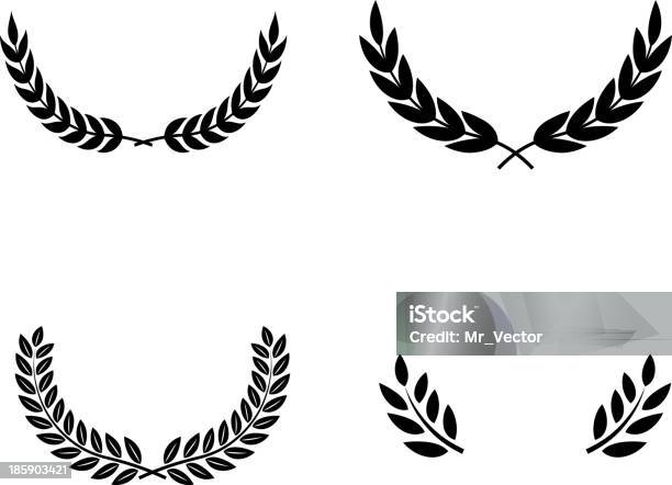 Laurel Wreaths 격리됨에 벡터에 대한 스톡 벡터 아트 및 기타 이미지 벡터 월계관 월계수 나무 Istock