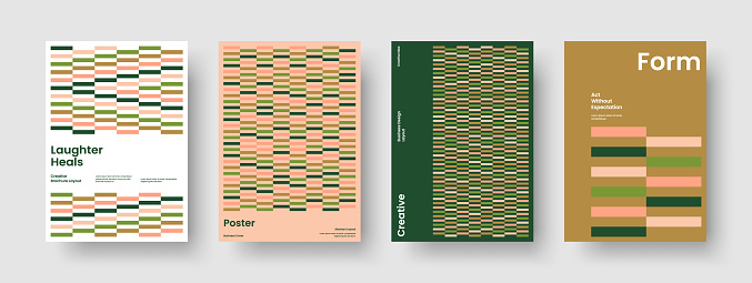 Tata Letak Presentasi Bisnis Modern Template Poster Geometris Desain