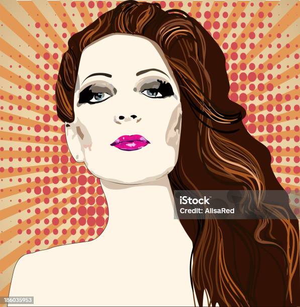 Gadis Dengan Potongan Rambut Yang Indah Ilustrasi Stok Unduh Gambar