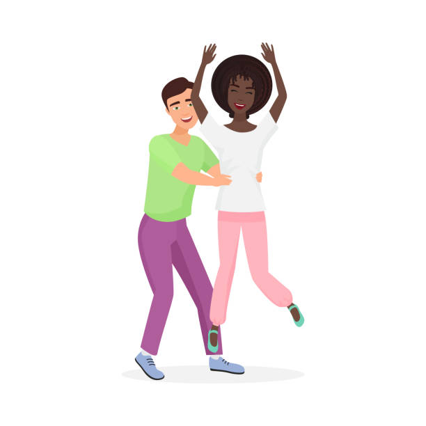 80 Man Holding Woman Around Waist Stock Illustrations Royalty Free