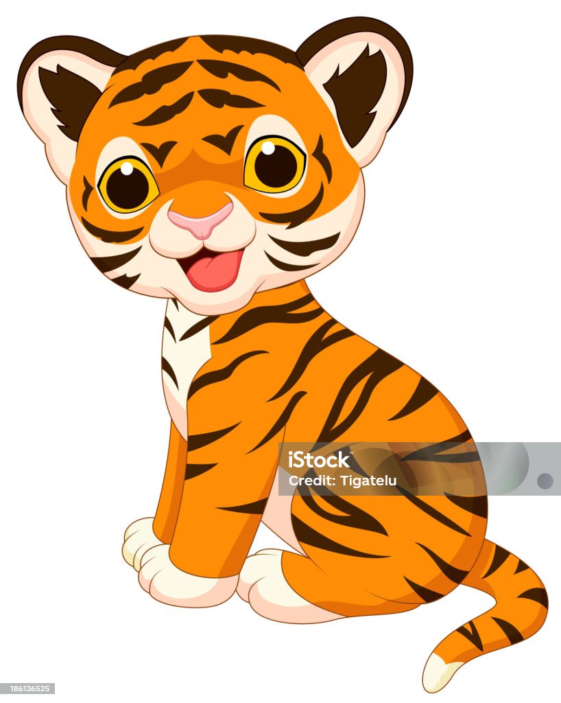 Gambar Elemen Harimau Kartun Harimau Ikon Harimau Vek