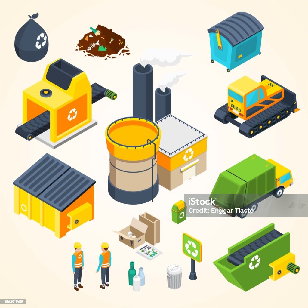 Garbage Isometric Icon Set 3d Stock Illustration - Download Image Now ... Garbage Isometric Icon Set 3d Stock Illustration - Download Image Now ...