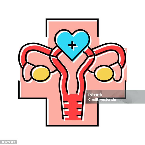 Ilustración De Ilustración Vectorial De Icono De Color De Ginecólogo De