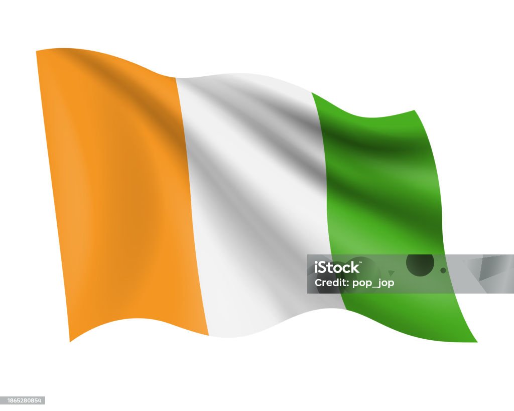 Ivory Coast Vector Waving Realistic Flag Flag Of Ivory Coast Isolated ... Ivory Coast Vector Waving Realistic Flag Flag Of Ivory Coast Isolated ...