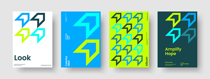 Tata Letak Laporan Kreatif Template Sampul Buku Modern Desain Poster