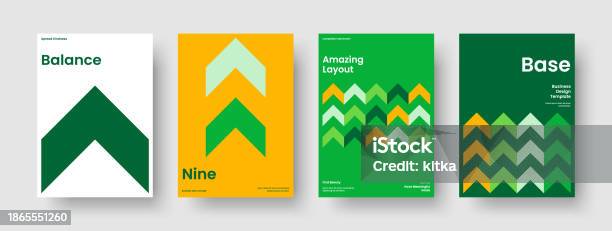 Template Brosur Abstrak Tata Letak Spanduk Geometris Desain Flyer