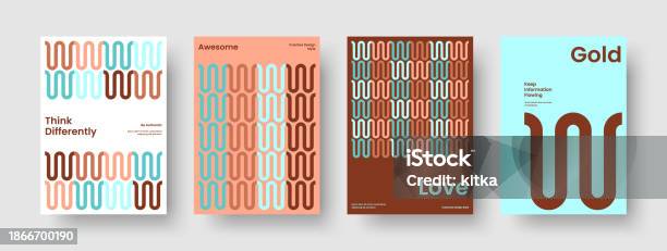 Tata Letak Flyer Terisolasi Desain Brosur Geometris Template Latar