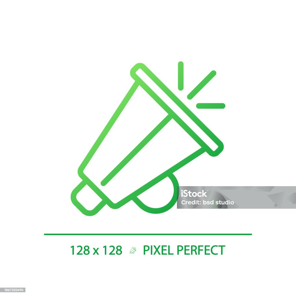 Bullhorn Gradient Linear Vector Icon Stock Illustration - Download ... Bullhorn Gradient Linear Vector Icon Stock Illustration - Download ...