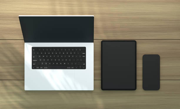 Free Stock Photo of Laptop and smartphone setup with racing chair ...