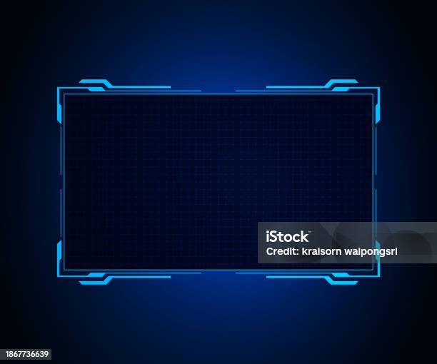 Sci Fi Futuristic User Interface Hud Template Frame Design Technology Abstract Background Stock
