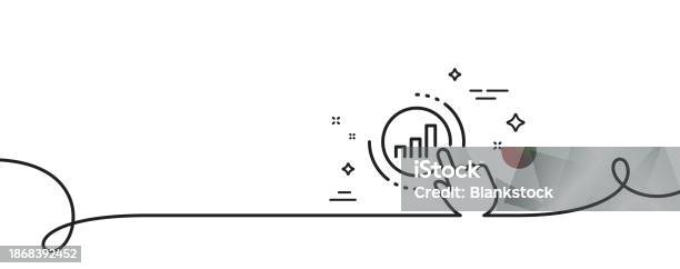 Statistics Line Icon Column Graph Chart Sign Continuous Line With Curl ... Statistics Line Icon Column Graph Chart Sign Continuous Line With Curl ...