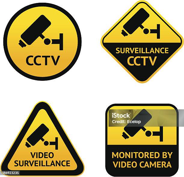 Video Surveillance Set Symbol Security Camera向量圖形及更多保安圖片 保安 保安系統 保護